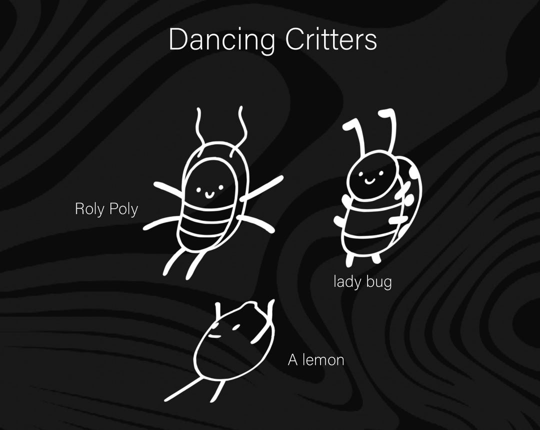 Dancing Critters , Bug Griddy, Dancing Insects, Dancing Lemon ,critters ...