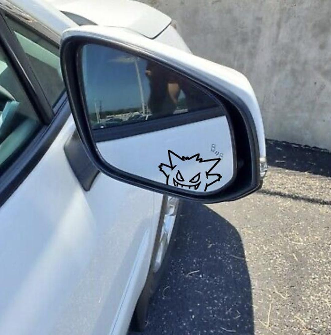 Gengar Peeker Anime Decal, Gengar Appears, Car Mirror Decal, BIG DECAL ...