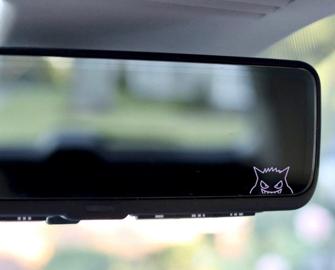 Car Mirror Decal Gengar Mirror Decal Mirror Sticker Rearview Mirror Decal Bumper Sticker