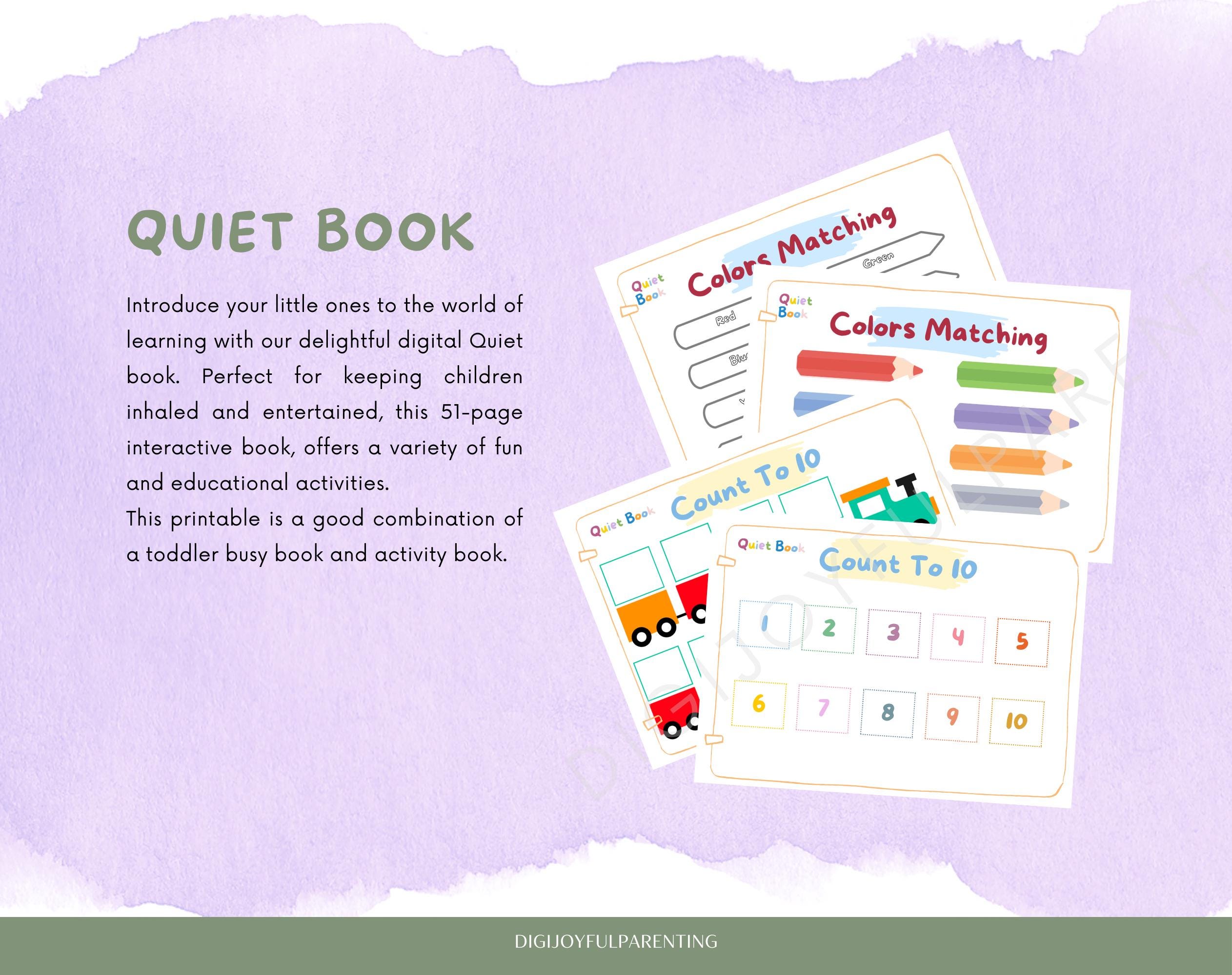 Quiet Book | Busy Book | Educational Activities | Preschool Learning ...