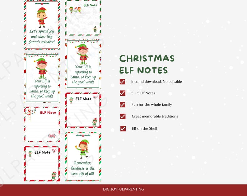 Elf Notes | Elf Note | Christmas Activity | Elf on the Shelf | Elf ...