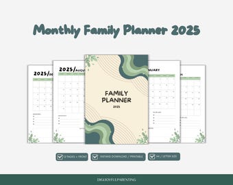 Monthly Planner 2025 | 2025 Planner | Monthly Calendar | 2025 Calendar ...