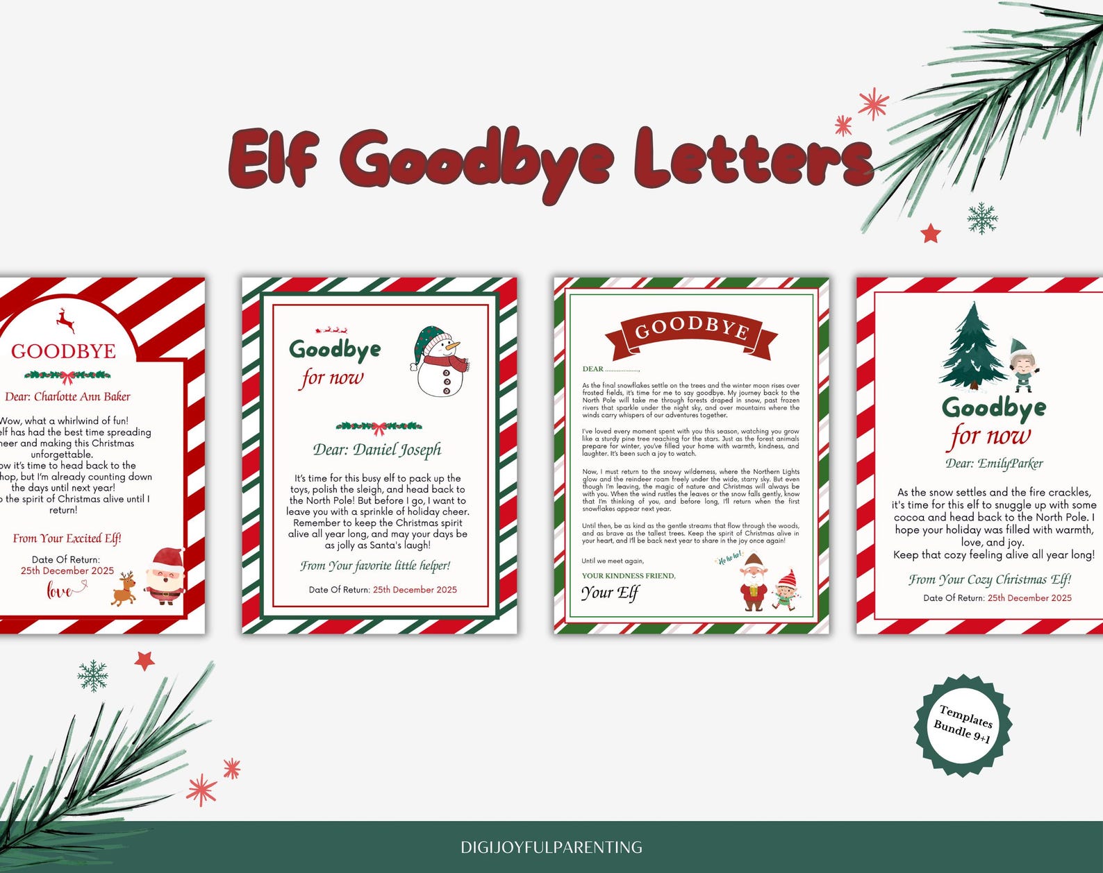 Elf Goodbye Letter|elf Letter|elf Printable|elf Departure Letter ...