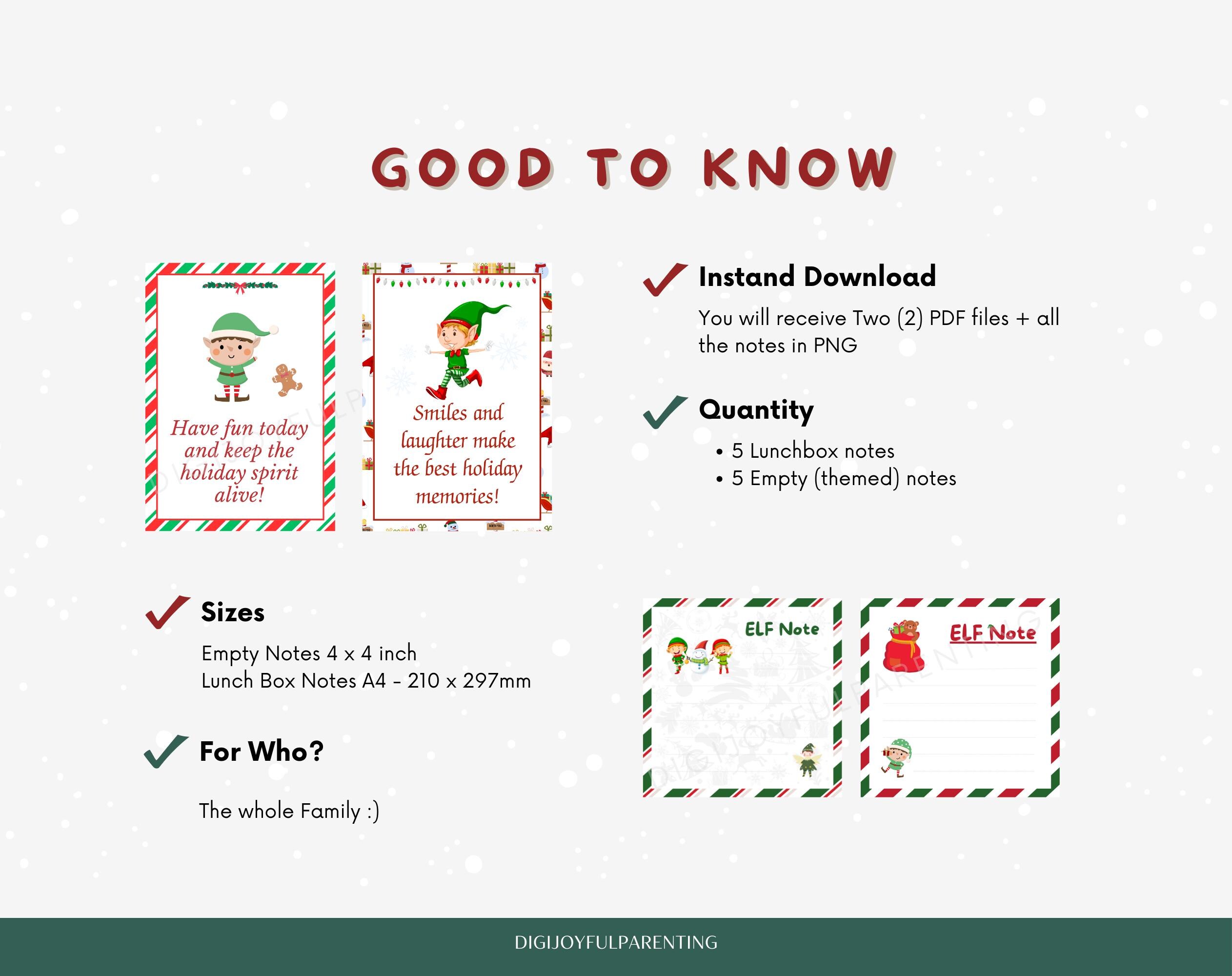 Elf Notes | Elf Note | Christmas Activity | Elf on the Shelf | Elf ...