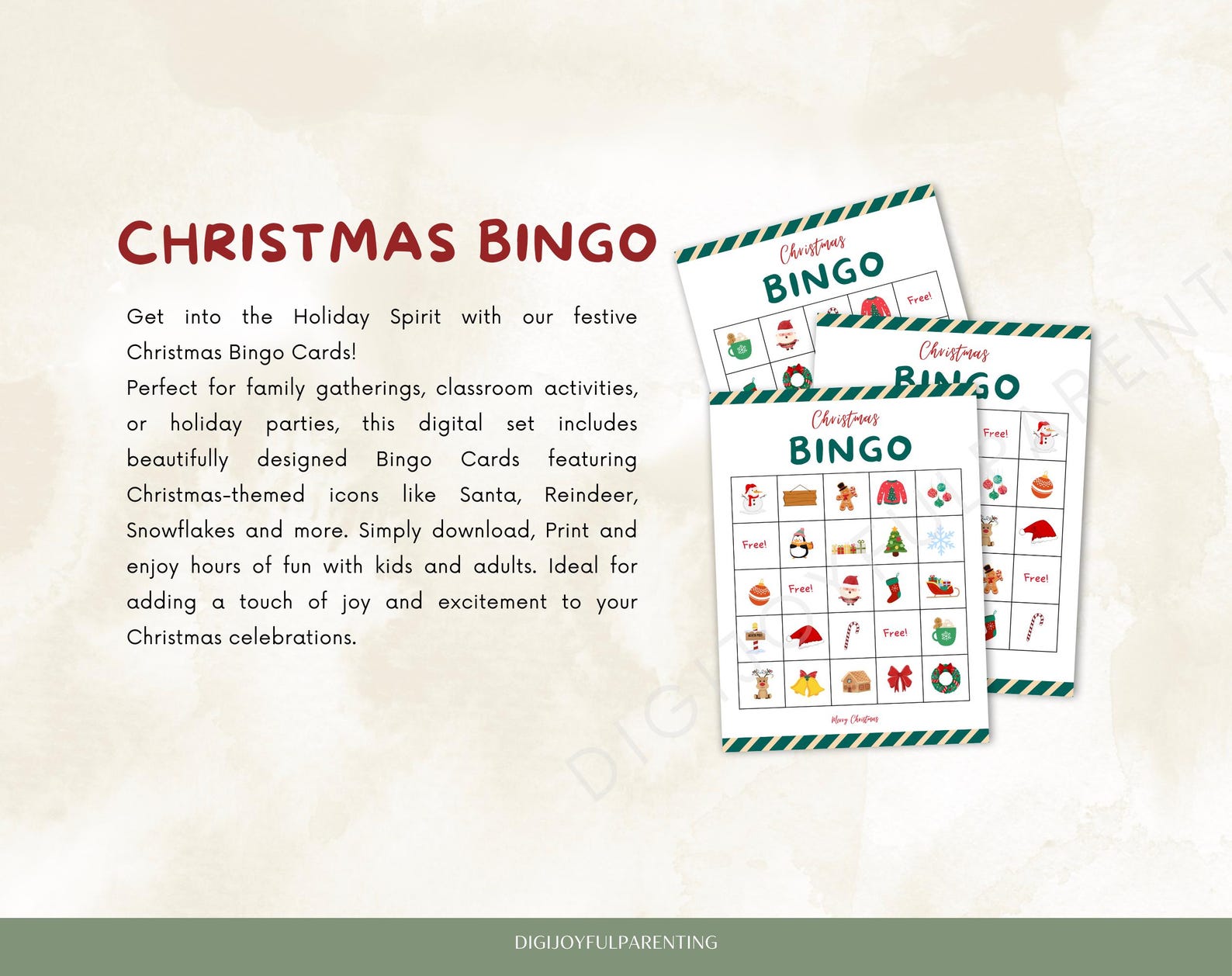 Christmas Bingo | Christmas Activity | Christmas Game | Bingo Cards ...