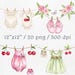Cherry on Top. Kids Clothes Clipart Set. Sweet Berry Theme, First ...