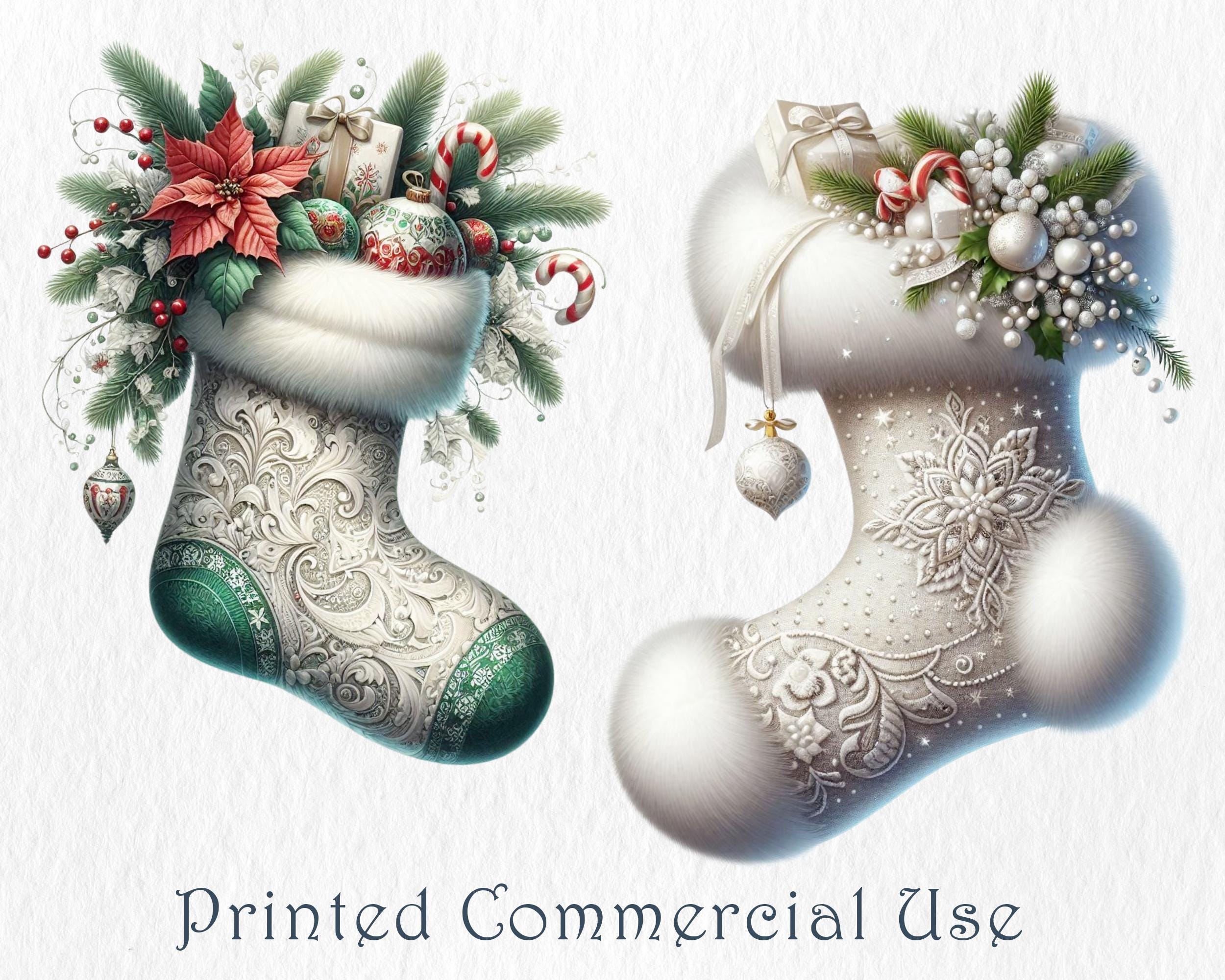 Christmas Stocking With Gifts Clipart. Perfect Holiday Stocking Stuffer ...