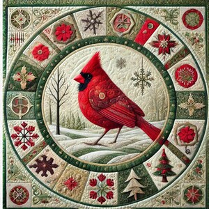 Cozy Cristmas Quilt Clipart. Winter Art Decor Kit - Candles, Snowman ...