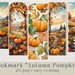 Halloween, Pumpkins, Autumn Printable Bookmark. Autumn Pumpkin Digital ...