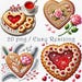 Valentine’s Day Heart Cookies Clipart – Jam, Icing, and Frosting ...