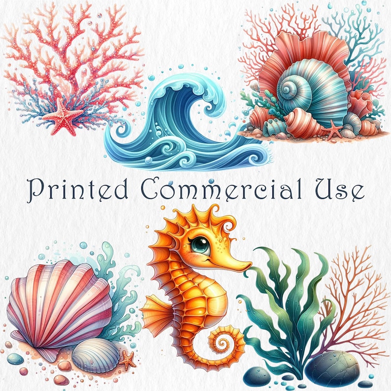 Cute Mermaid Clipart Bundle. Underwater Birthday Graphics. Digital ...
