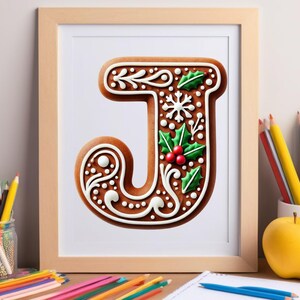Gingerbread Alphabet Letters Clipart| Christmas Cookie-themed Alphabet ...