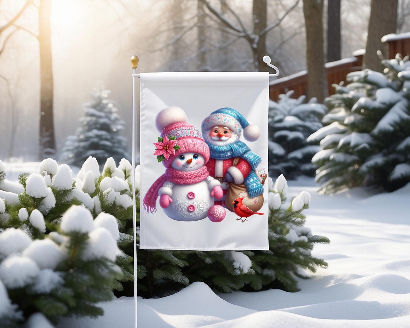 Christmas Snowmen Clipart, Winter Snowman Duo Digital Illustrations ...