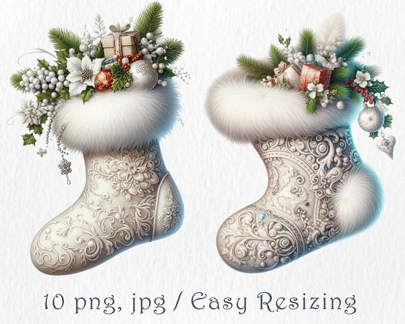 Christmas Stocking With Gifts Clipart. Perfect Holiday Stocking Stuffer ...