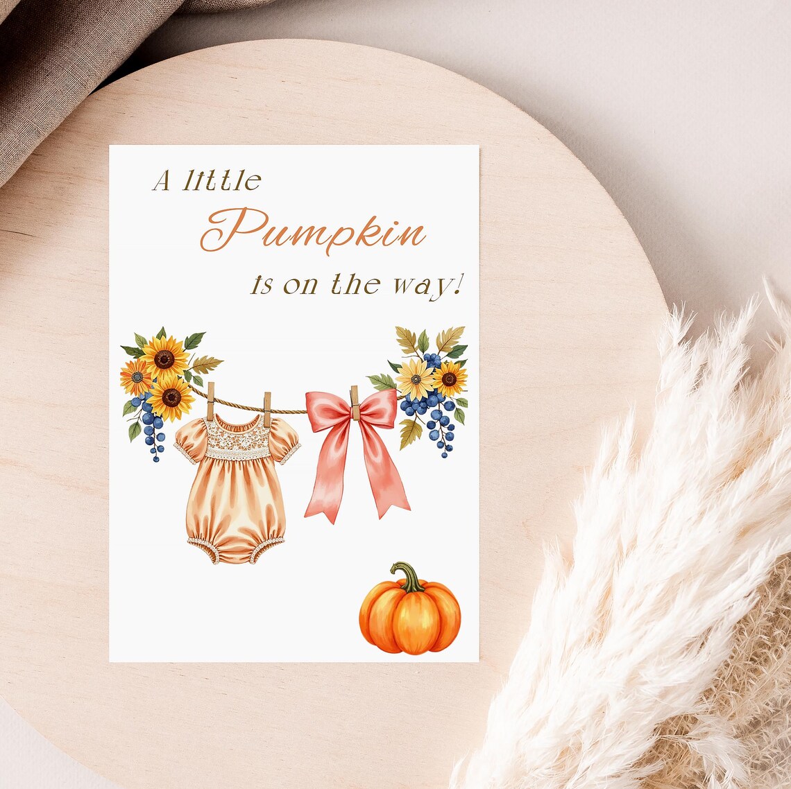 Autumn Pumpkin Baby Clothesline Clipart Set – Fall Baby Outfit PNG ...