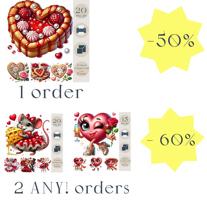 Valentine’s Day Heart Cookies Clipart – Jam, Icing, and Frosting ...