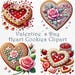 Valentine’s Day Heart Cookies Clipart – Jam, Icing, and Frosting ...