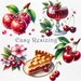 Watercolor Cherry Berry Clipart. Red Cherries 25 PNG. Cherry Berry ...