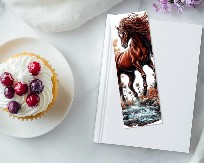 Wild Horses Bookmarks Set. Digital Printable Equestrian Art, Horse ...