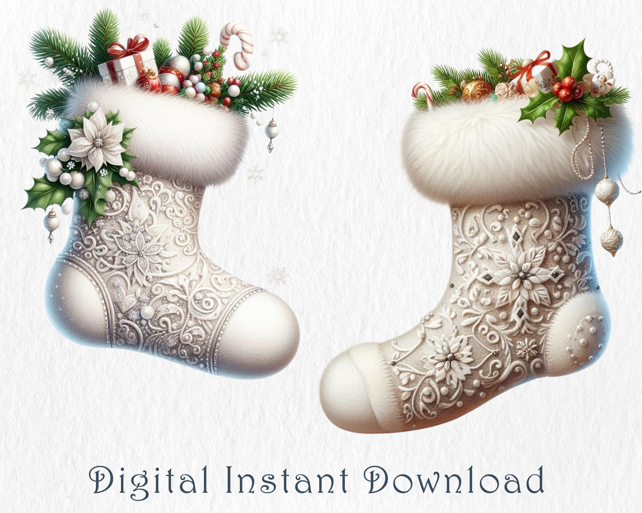 Christmas Stocking With Gifts Clipart. Perfect Holiday Stocking Stuffer ...
