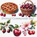 Watercolor Cherry Berry Clipart. Red Cherries 25 PNG. Cherry Berry ...
