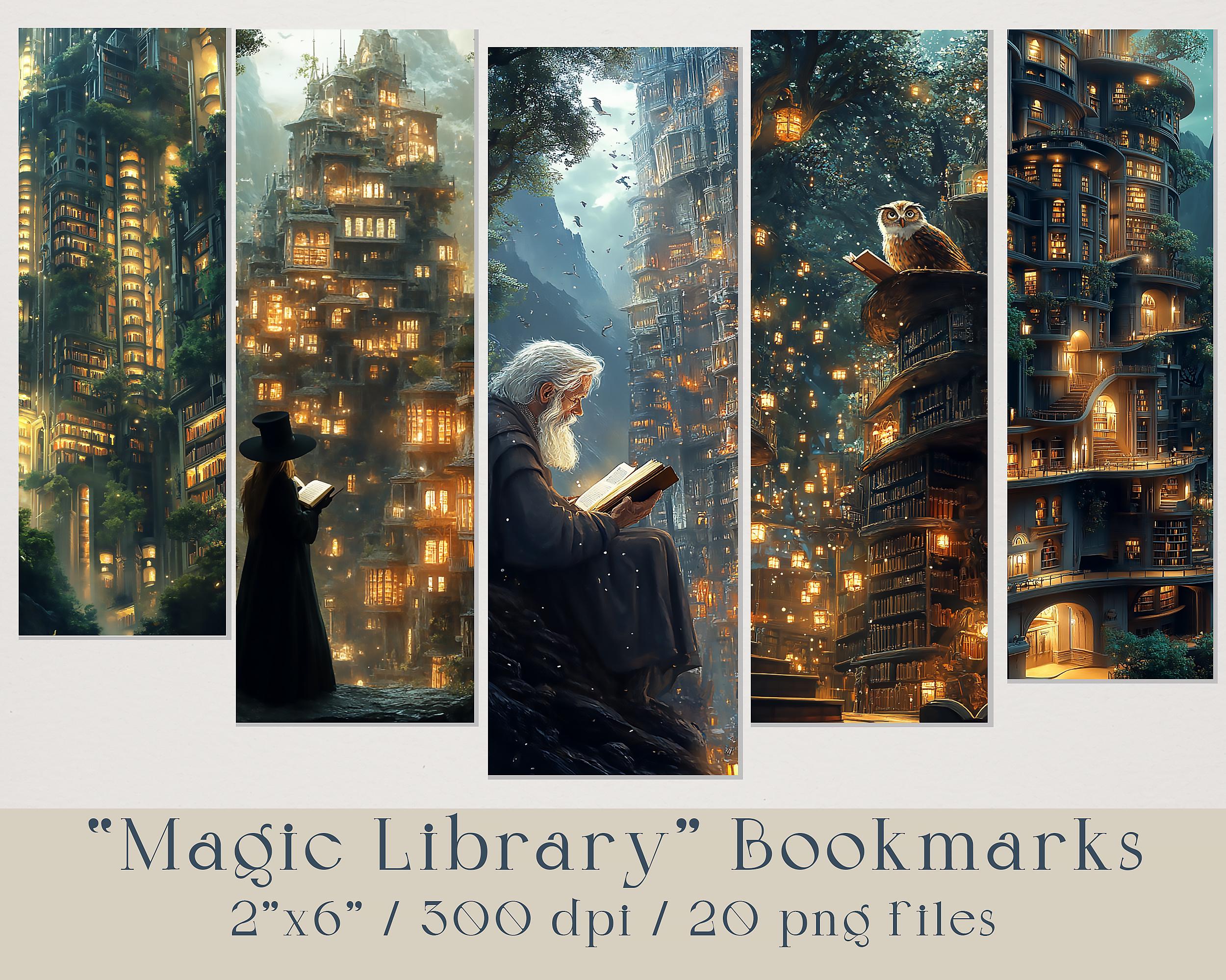 Magic Ephemera Library Bookmarks, 20 Png. Cute Printable Bookmarks ...