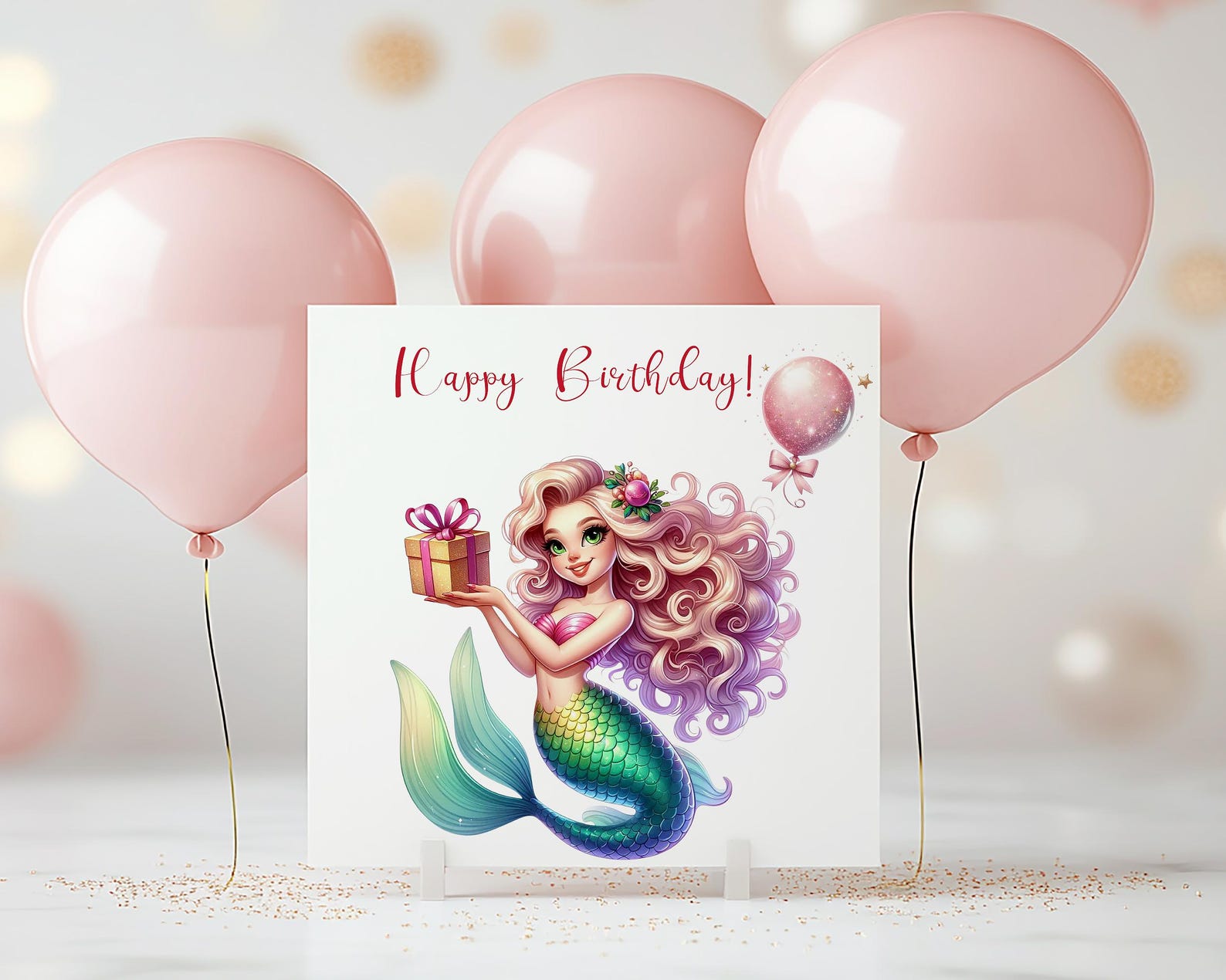 Cute Mermaid Clipart Bundle. Underwater Birthday Graphics. Digital ...
