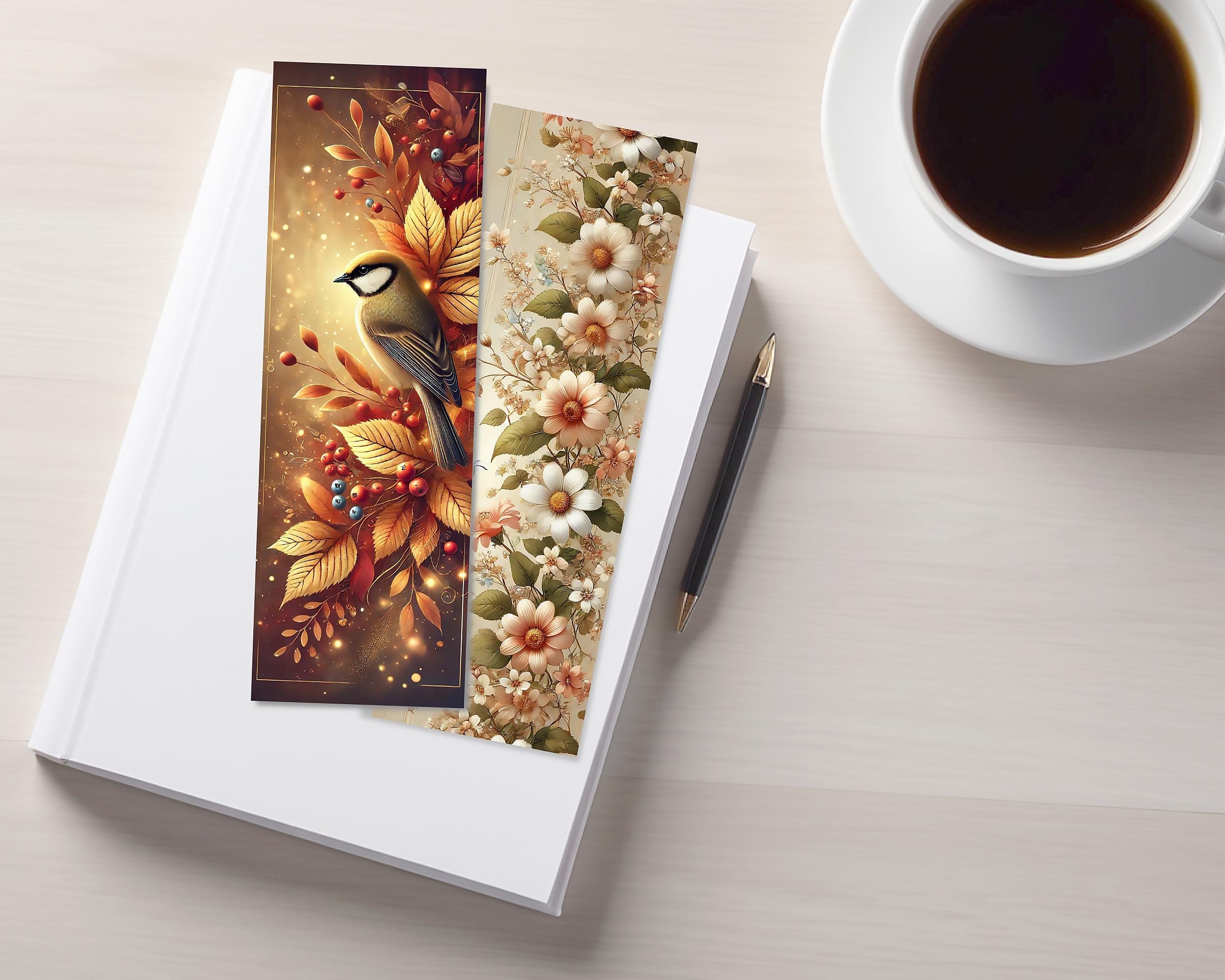 Autumn Printable Bookmarks Set, 20PNG Gentle Fallen Ideas Images Design ...