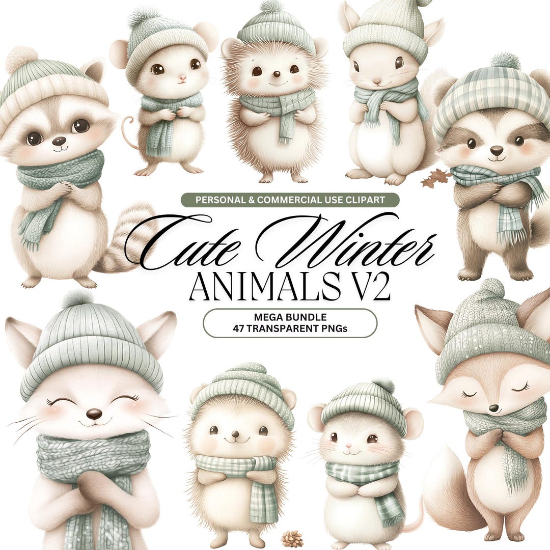 Woodland Christmas Clipart V2 Christmas Clipart With Transparent ...