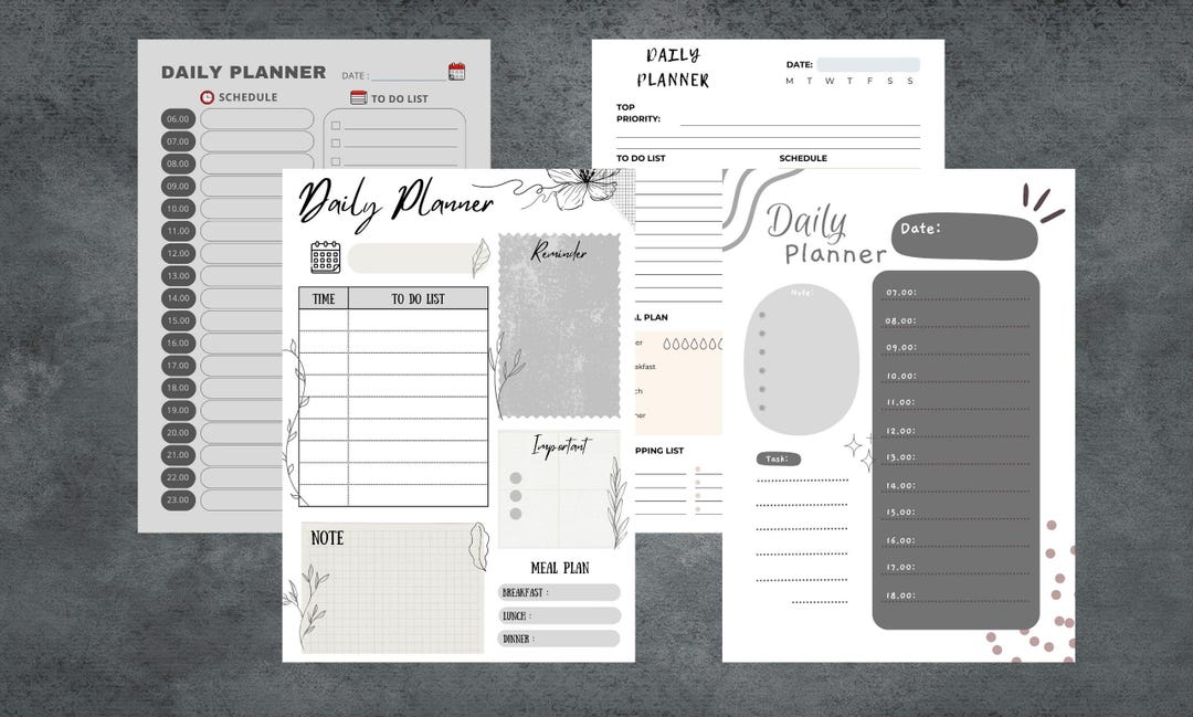 Printable Daily Planner Student Planner Digital Daily Planner Printable ...