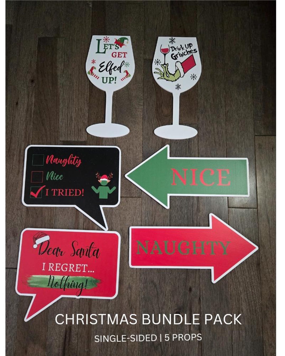 Photo Booth Props | PVC Photo Booth Props | Christmas Props - Etsy