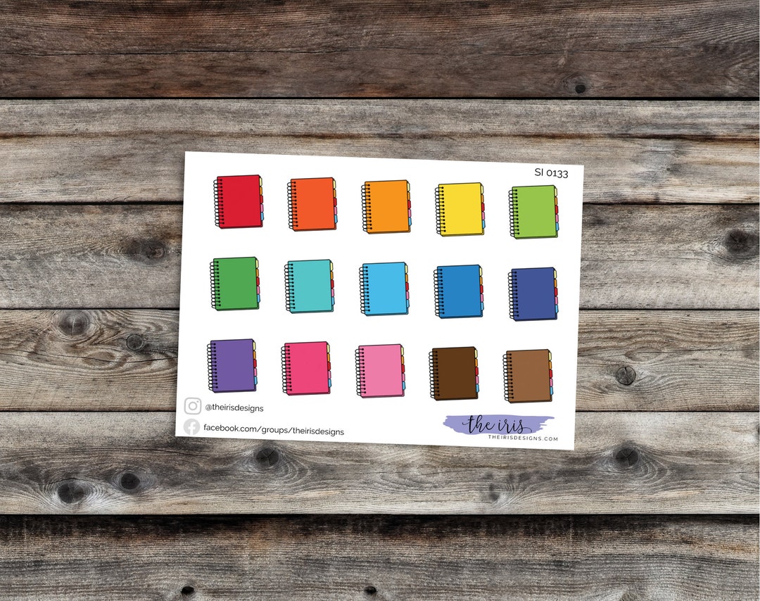 Sticker Sprouts Spiral Planner Bright Colors Doodle Icons Stickers - Etsy