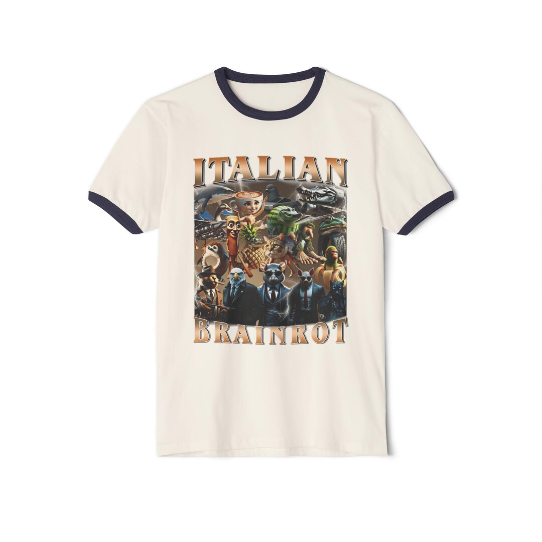 Brainrot Tee, Brainrot Vintage Shirt, Italian Brainrot Ringer T-shirts ...