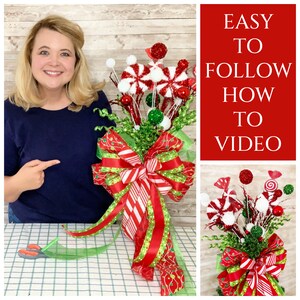 How to Make a Christmas Tree Topper, Christmas Tree Topper Bow Tutorial ...