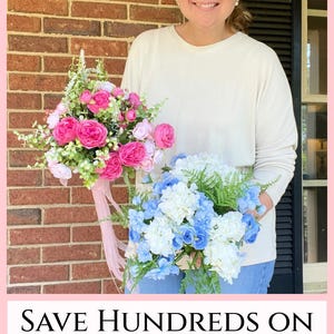 DIY Bridesmaid Bouquets Tutorial, Beginner Silk Flower Prom Bouquet ...
