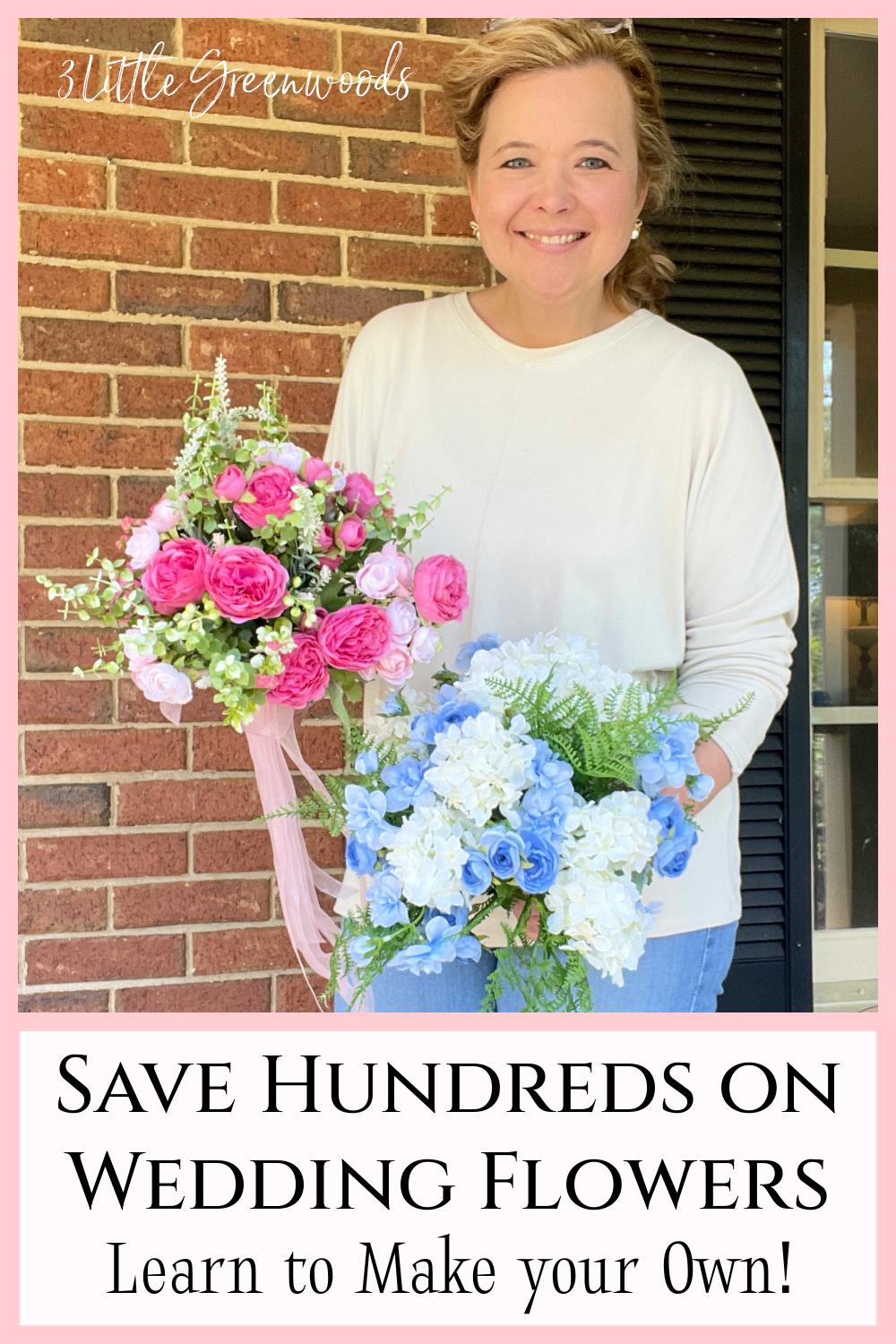 DIY Bridesmaid Bouquets Tutorial, Beginner Silk Flower Prom Bouquet ...