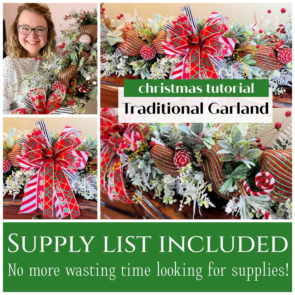 How to Make a Christmas Garland, DIY Holiday Decor, How to Video ...