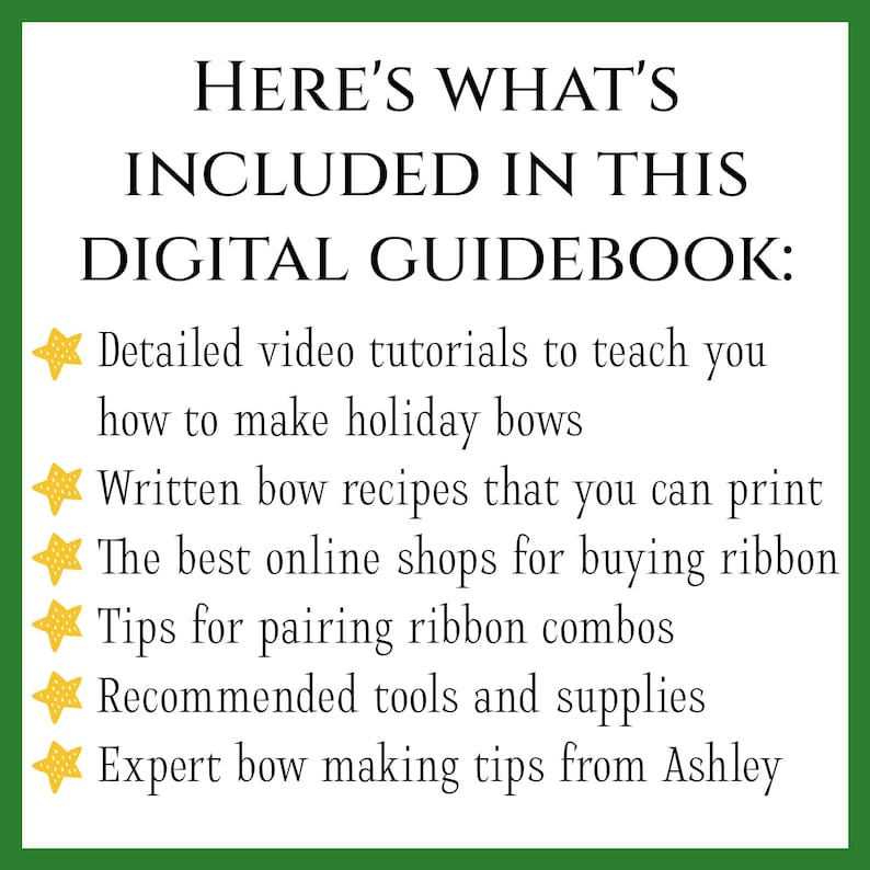 Holiday Bow Making Class, Digital Workshop With 6 Bow Tutorials ...