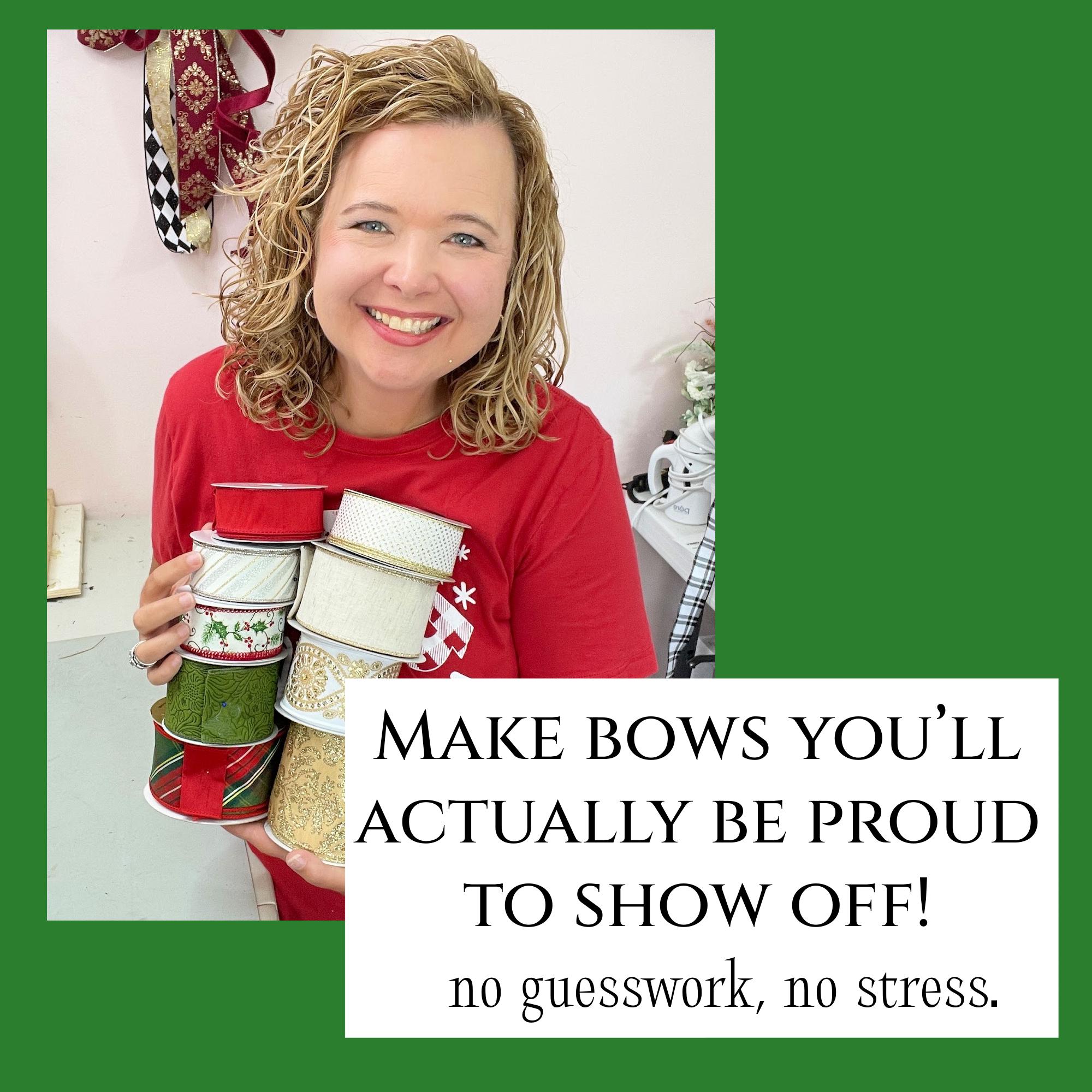 Holiday Bow Making Class, Digital Workshop With 6 Bow Tutorials ...