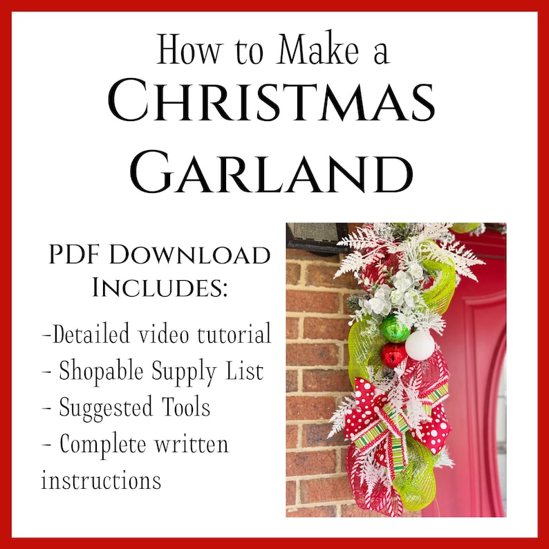 How to Make a Christmas Garland, DIY Holiday Decor, How to Video ...