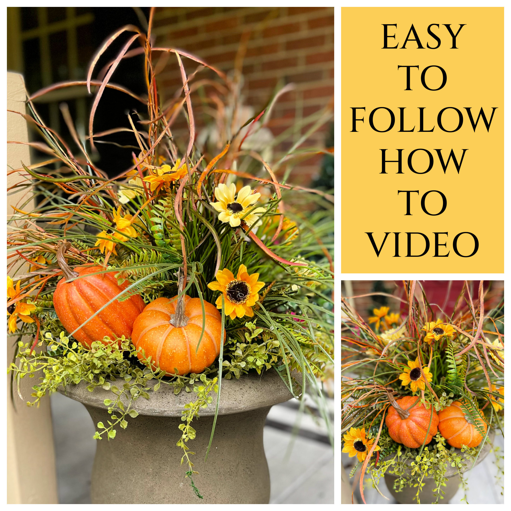 How to Make a Fall Urn Filler, DIY Fall Urn Filler TUTORIAL, How to ...