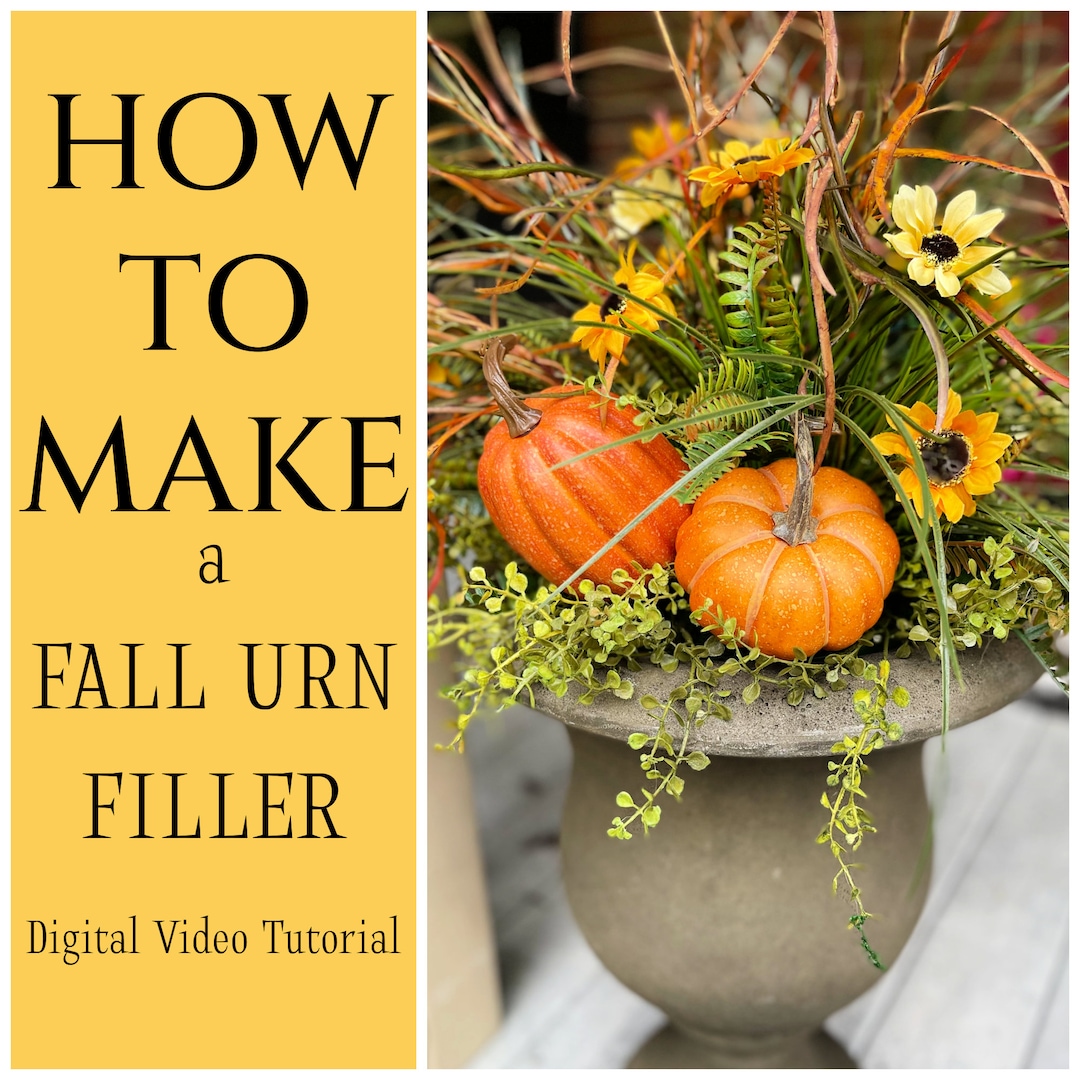 How to Make a Fall Urn Filler, DIY Fall Urn Filler TUTORIAL, How to ...