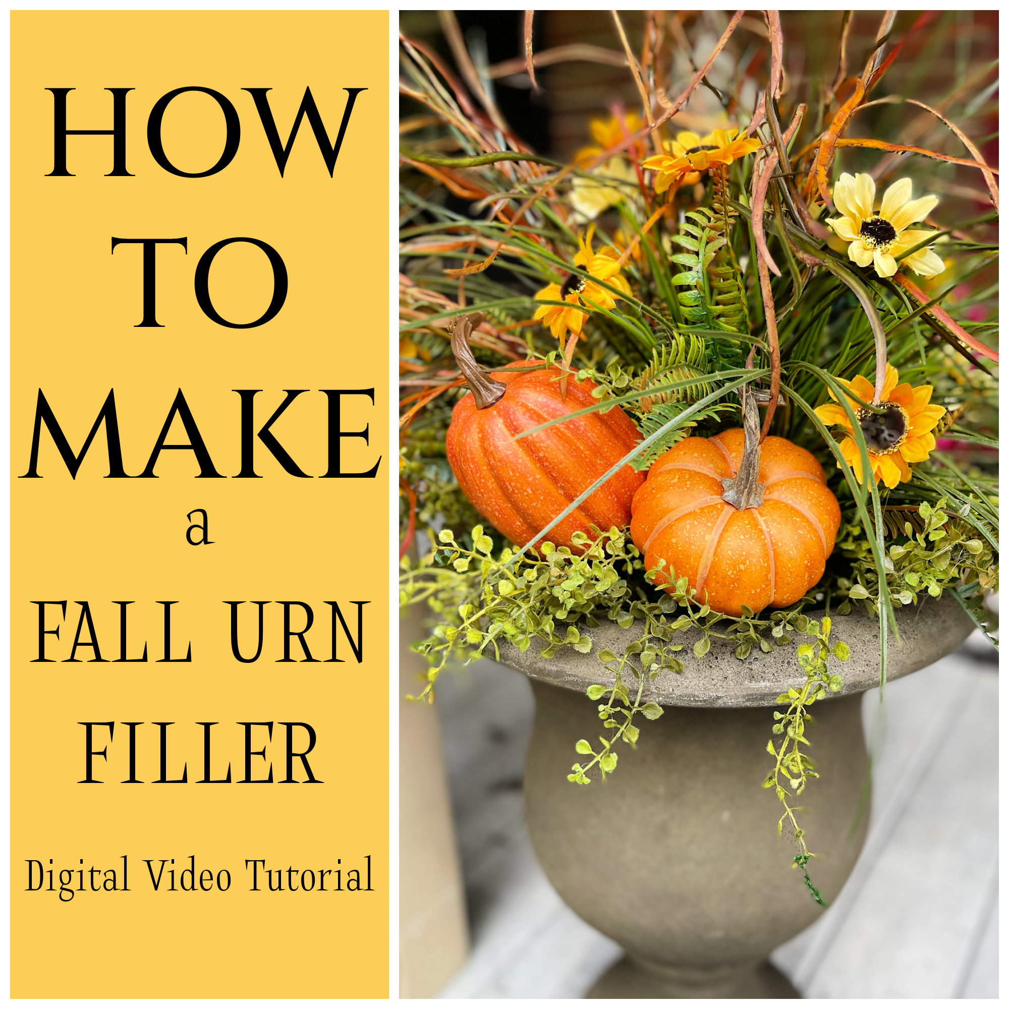 How to Make a Fall Urn Filler, DIY Fall Urn Filler TUTORIAL, How to ...