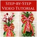 How to Make a Christmas Tree Topper, Christmas Tree Topper Bow Tutorial ...
