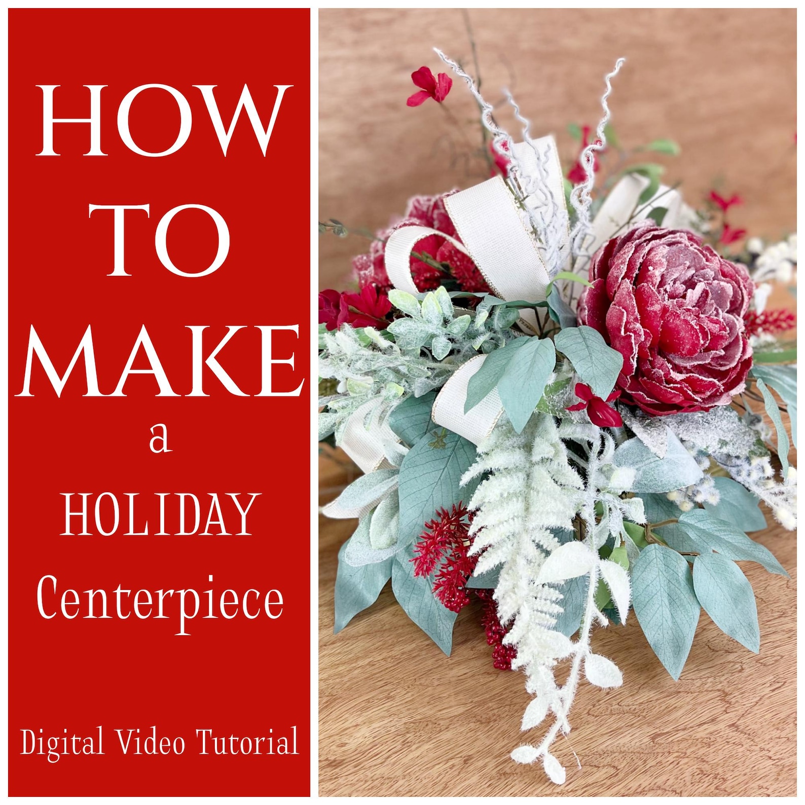 How to Make a Farmhouse Christmas Arrangement, DIY Holiday Decor, How ...