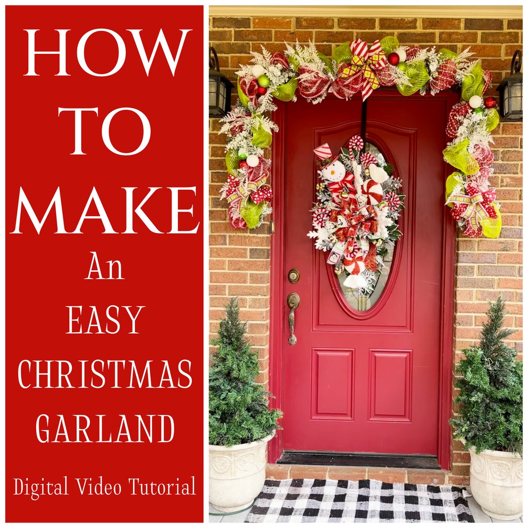 How to Make a Christmas Garland, DIY Holiday Decor, How to Video ...