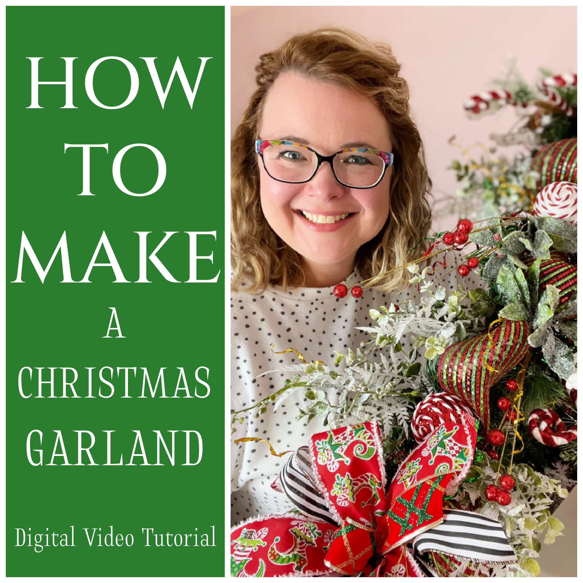 How to Make a Christmas Garland, DIY Holiday Decor, How to Video ...