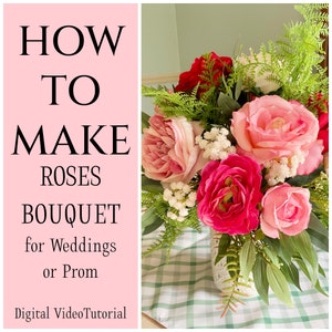 How to Make Silk Floral Bridal Bouquet, DIY Wedding Bouquet Fake ...