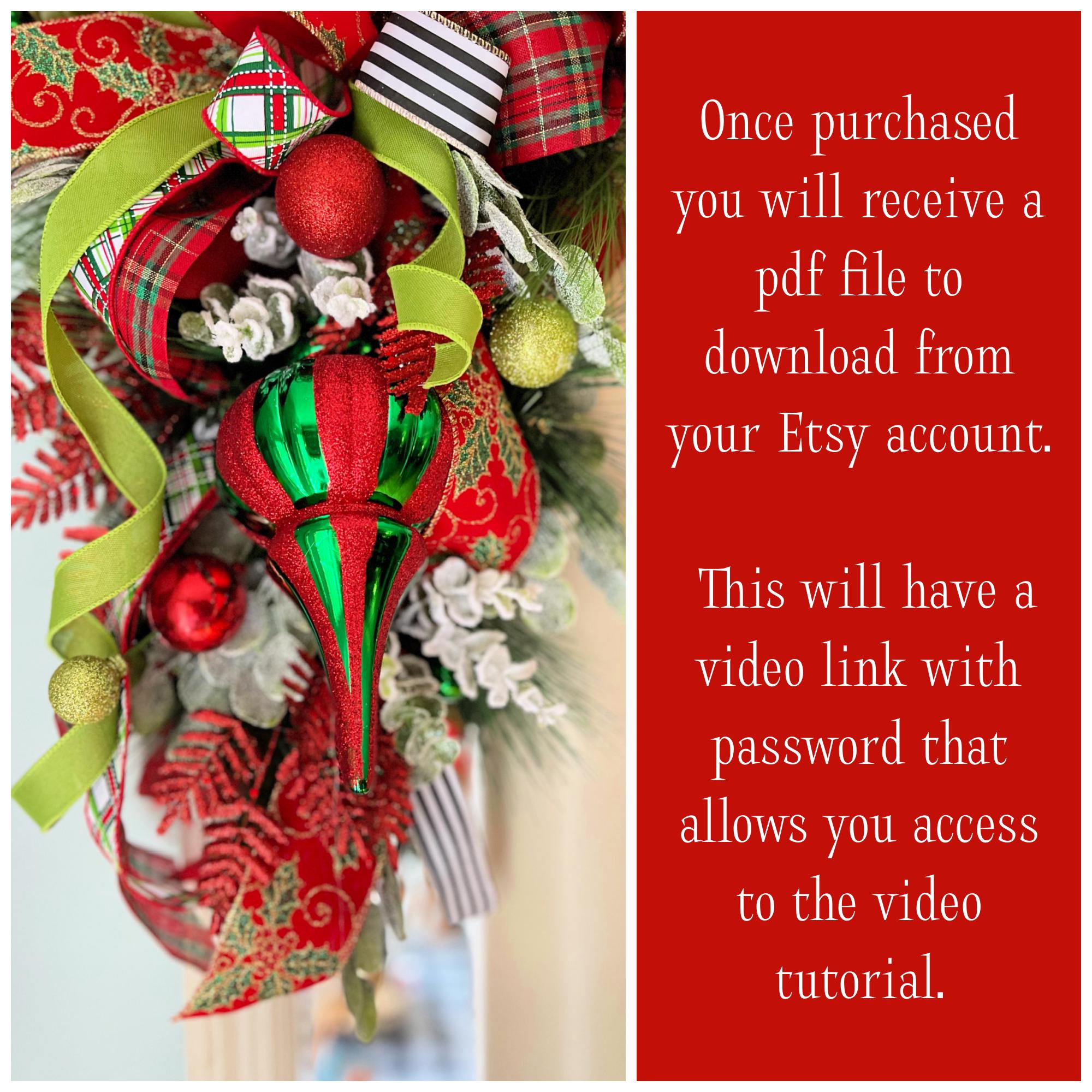 How to Make a Christmas Swag, DIY Holiday Corner Swag, Christmas Swag ...