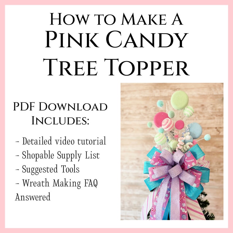 How to Make a Christmas Tree Topper, DIY Christmas Tree Bow - Etsy